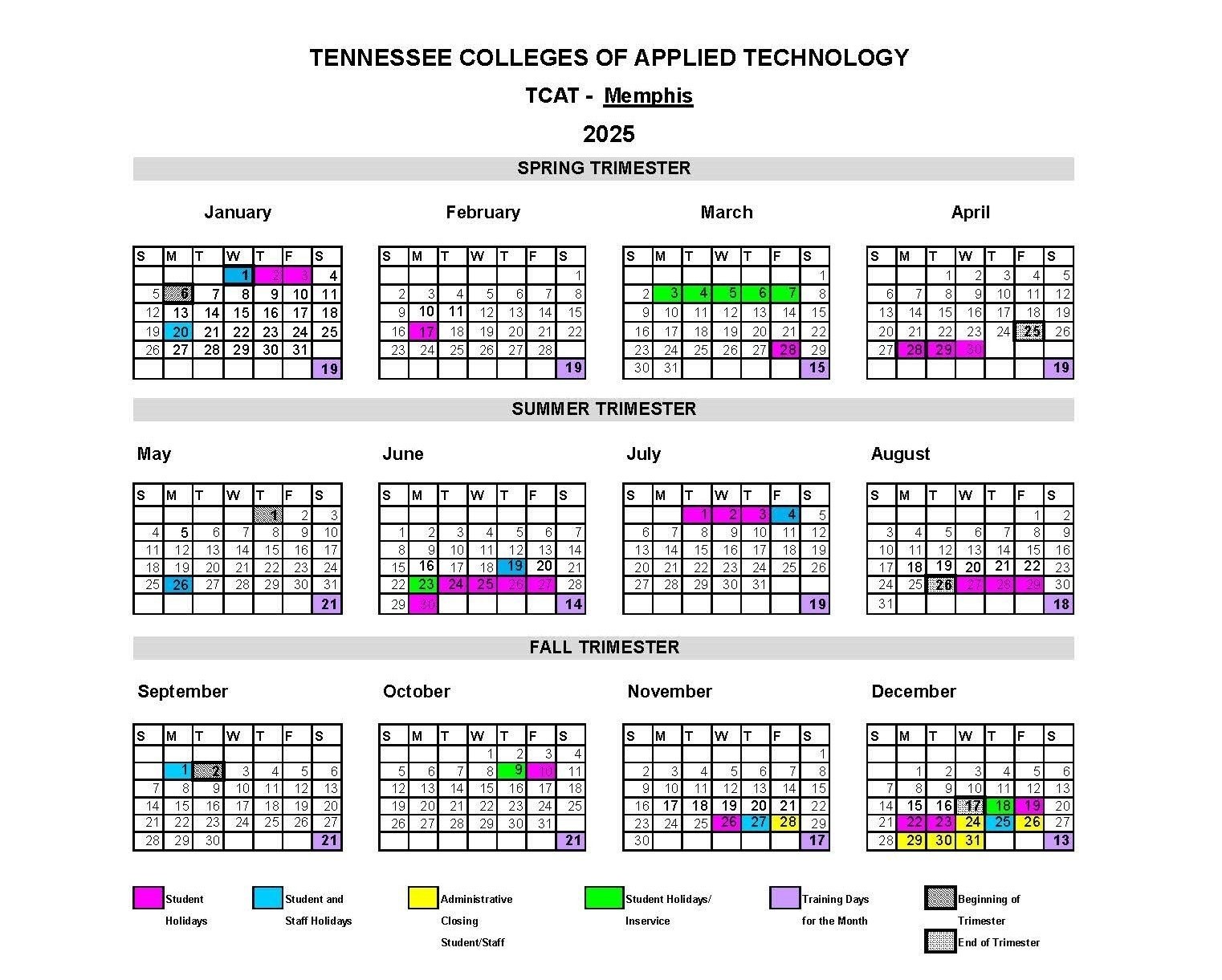 2025 Calendar.jpg | TCAT Memphis